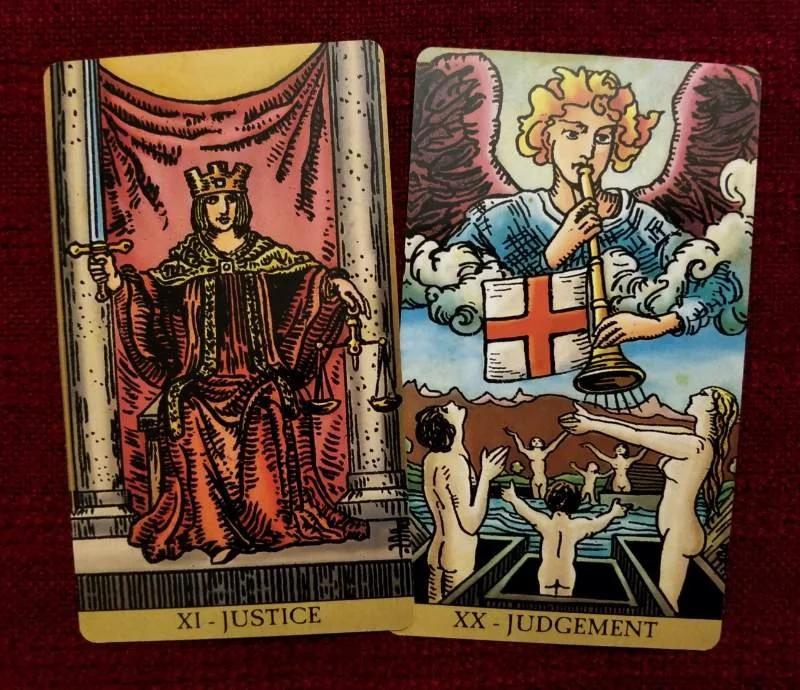 Tarot Combinations Justice with Judgement