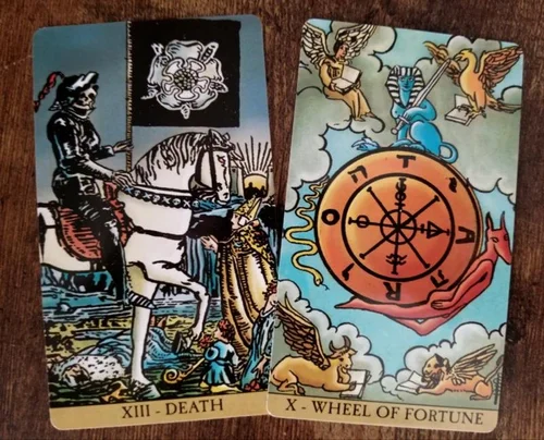 Tarot Combinations Death with Wheel of Fortune