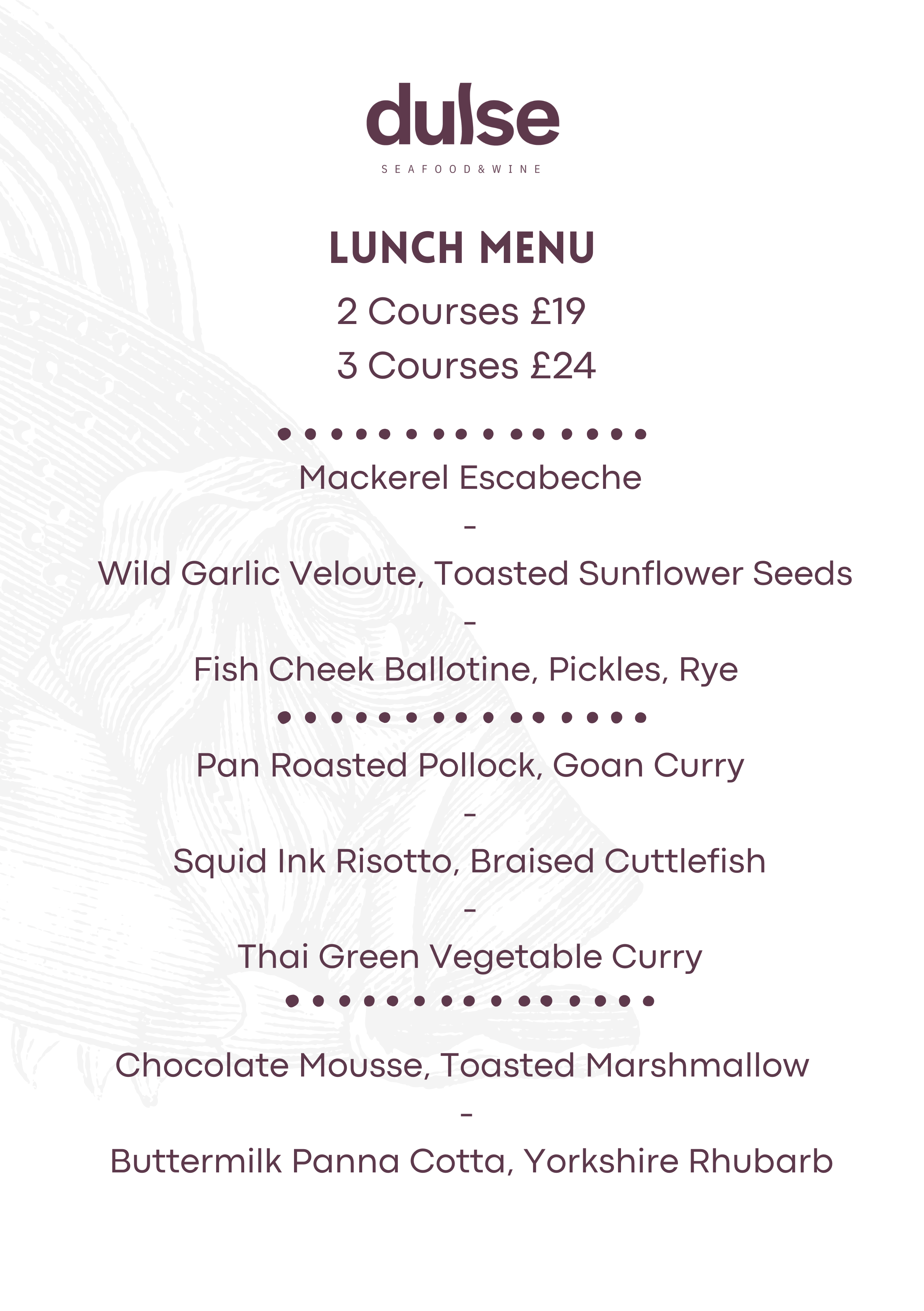 LUNCH MENU — Dulse