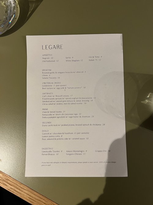 Legare Restaurant Review: Classy casual Italian by Tower Bridge ...