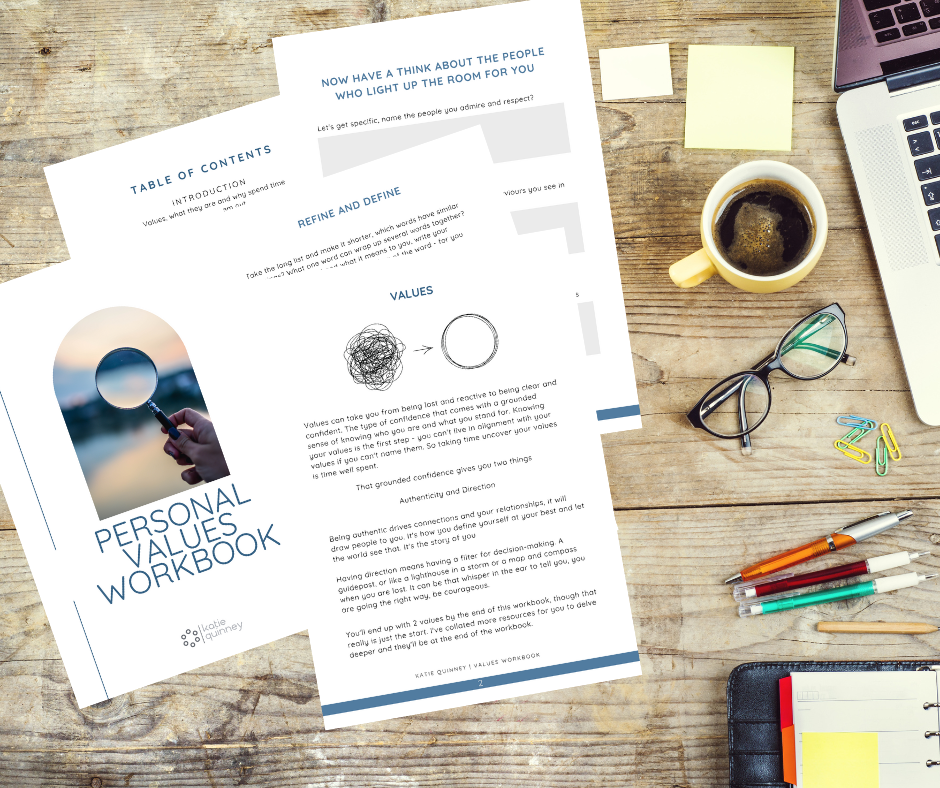 Personal Values Workbook — Katie Quinney | Healthcare Leadership Coach