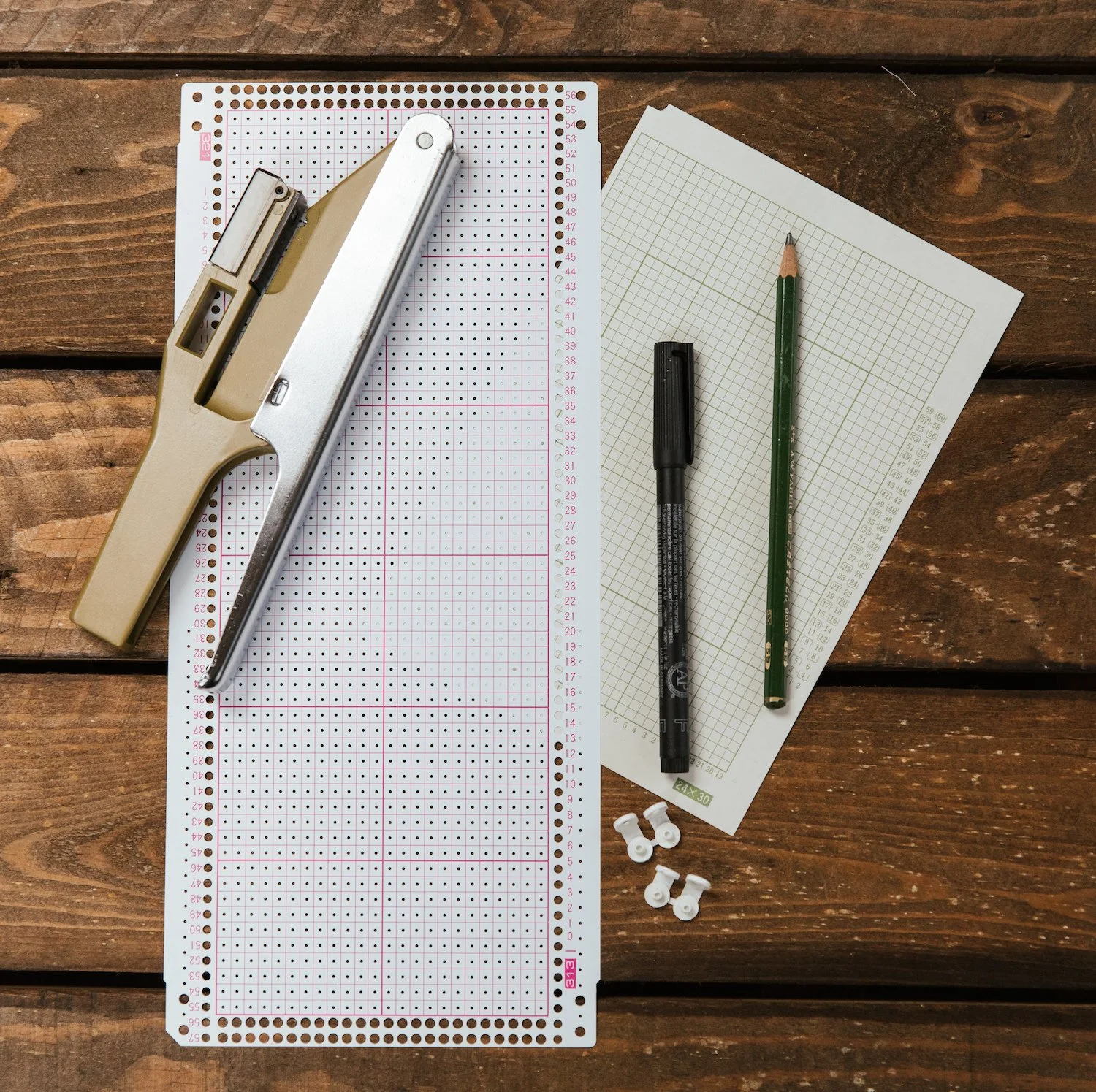 Learn to punch your own machine knitting punchcards