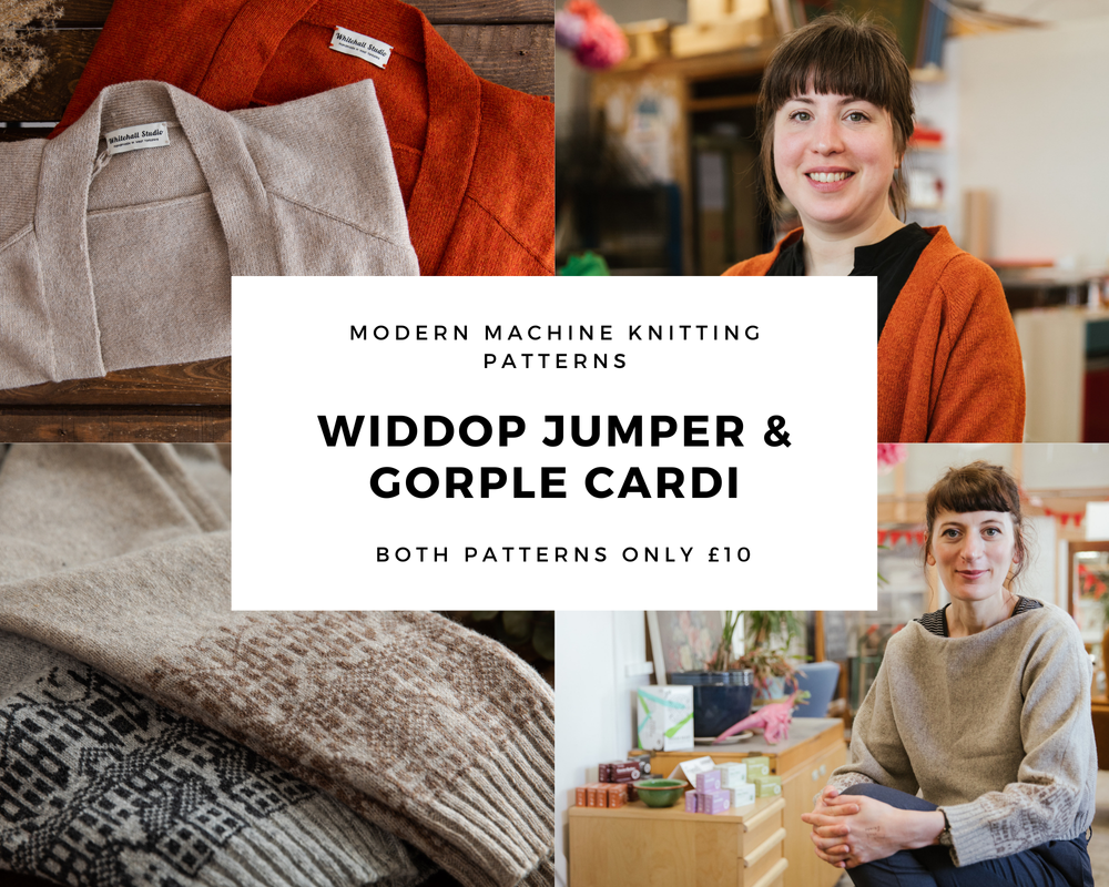 Three modern machine knitting patterns