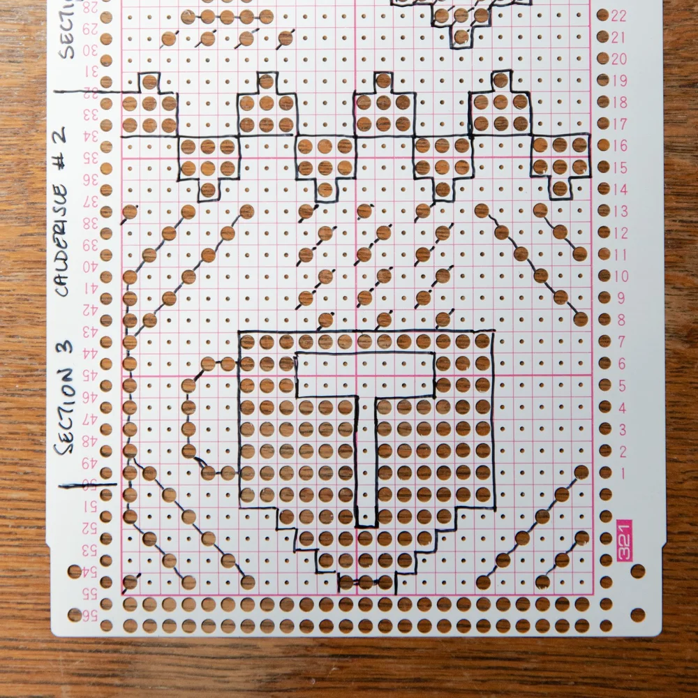 Learn to punch your own machine knitting punchcards