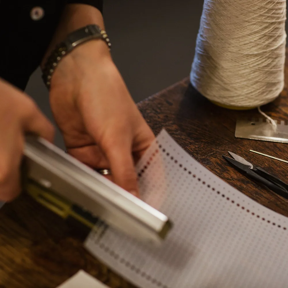 Learn to punch your own machine knitting punchcards