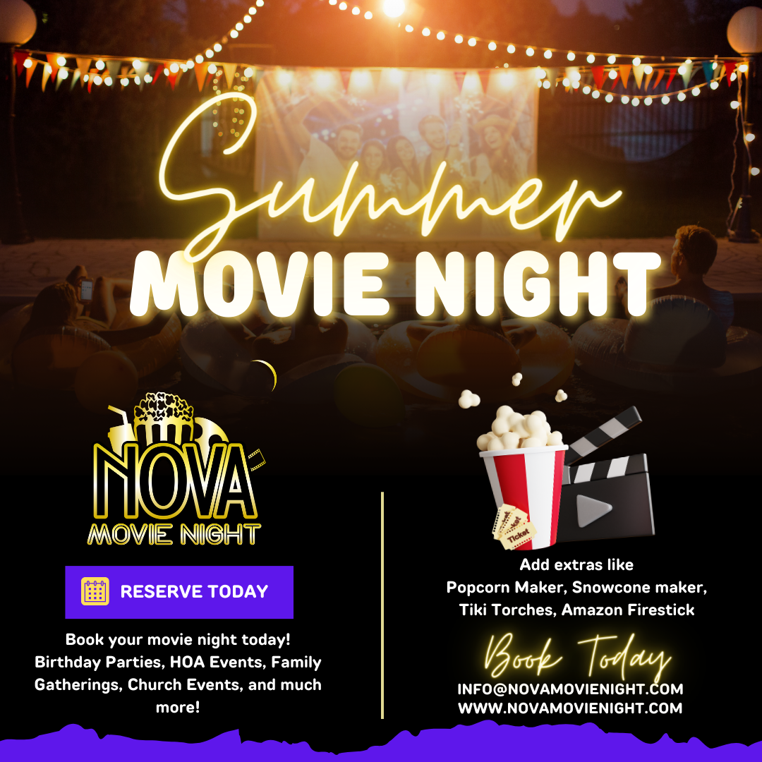 NOVA Movie Night | Outdoor Movie Rental- Outdoor Movie Night Rental
