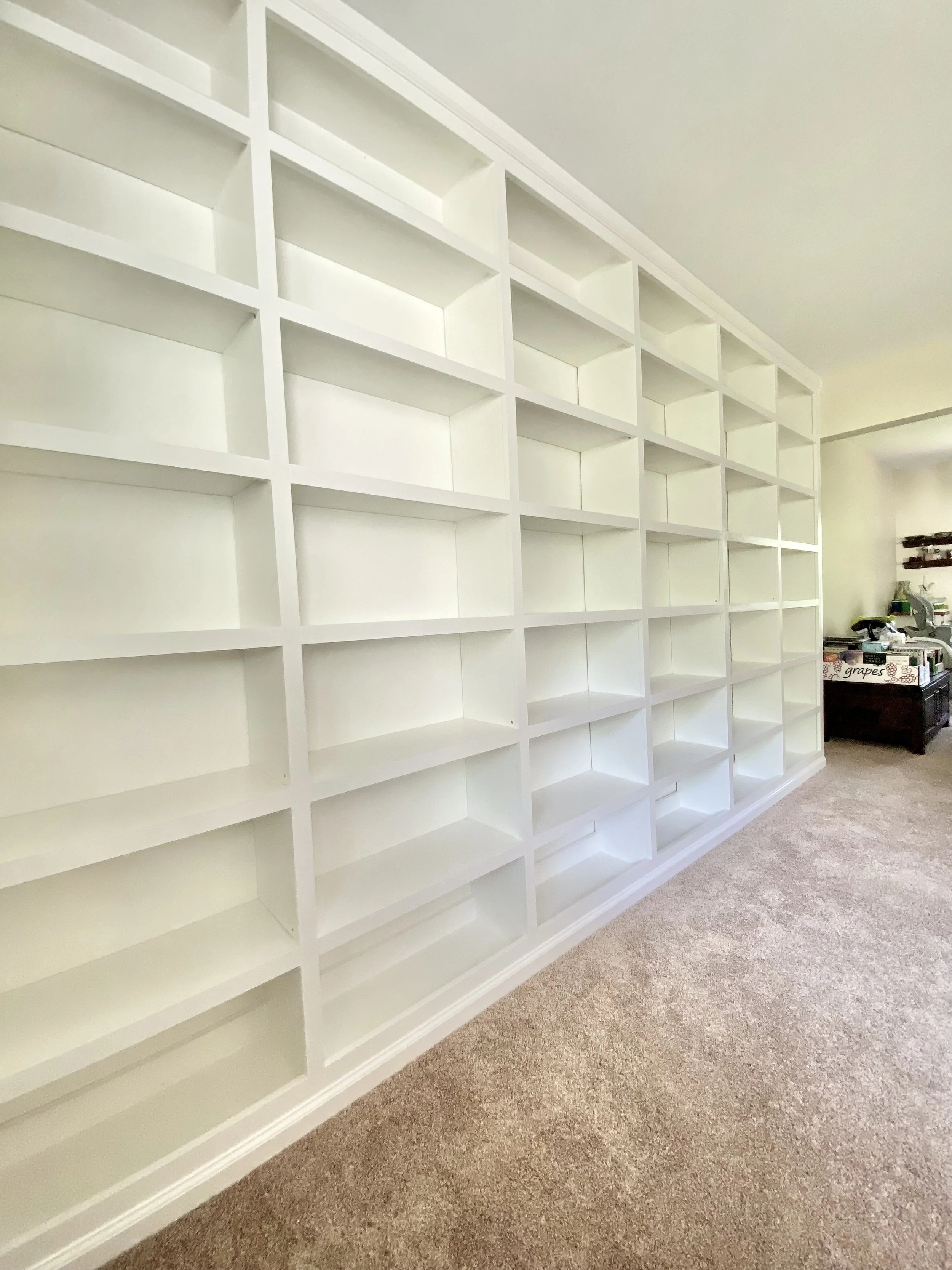 Custom Built In Bookcase — Bare Hands Construction LLC