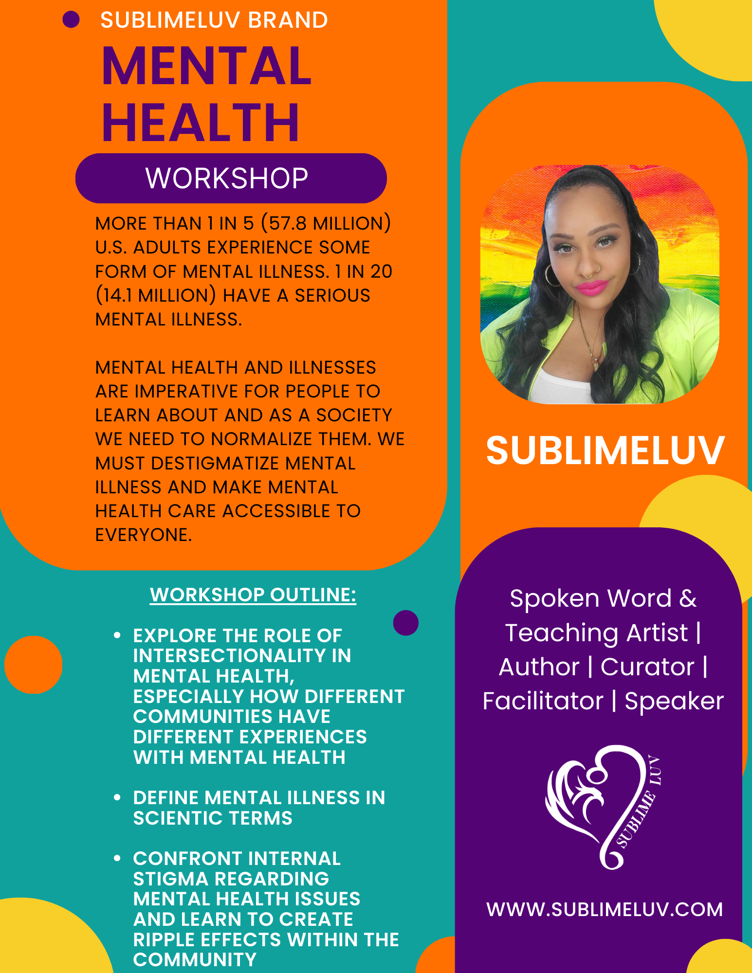 Workshops — SublimeLuv | Speaker + Artist + Author