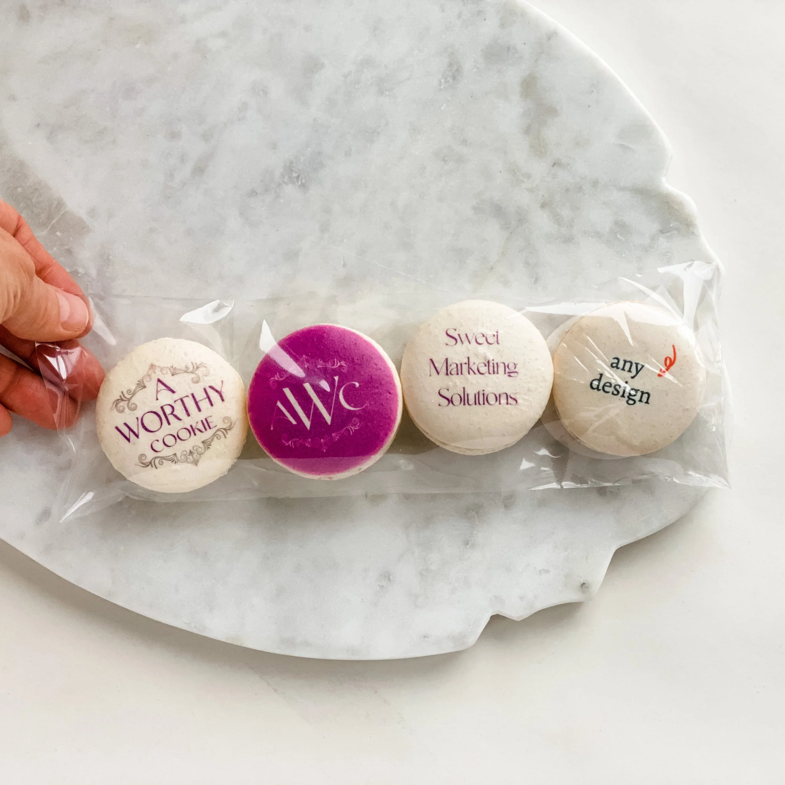 Edmonton Corporate Gifting with Logo Macarons — A Worthy Cookie