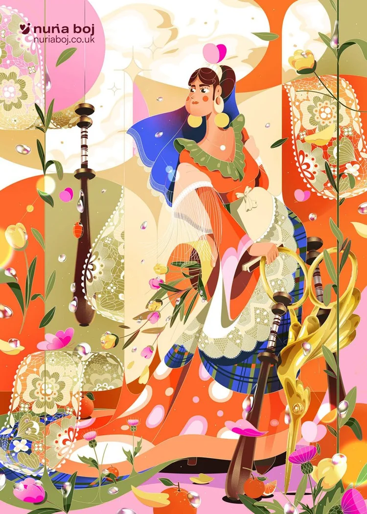Bobbin Lace — Nuria Boj Limited - Illustration & Animation