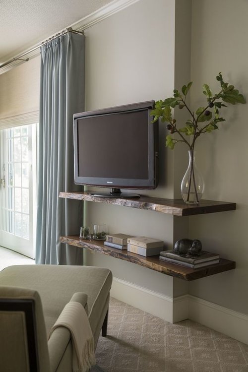 Shelves on tv wall store