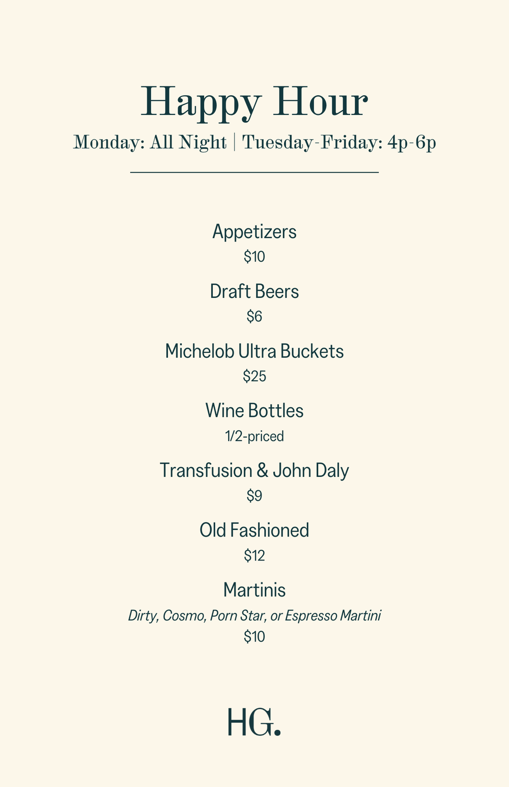 Hudson Golf — Happy Hour