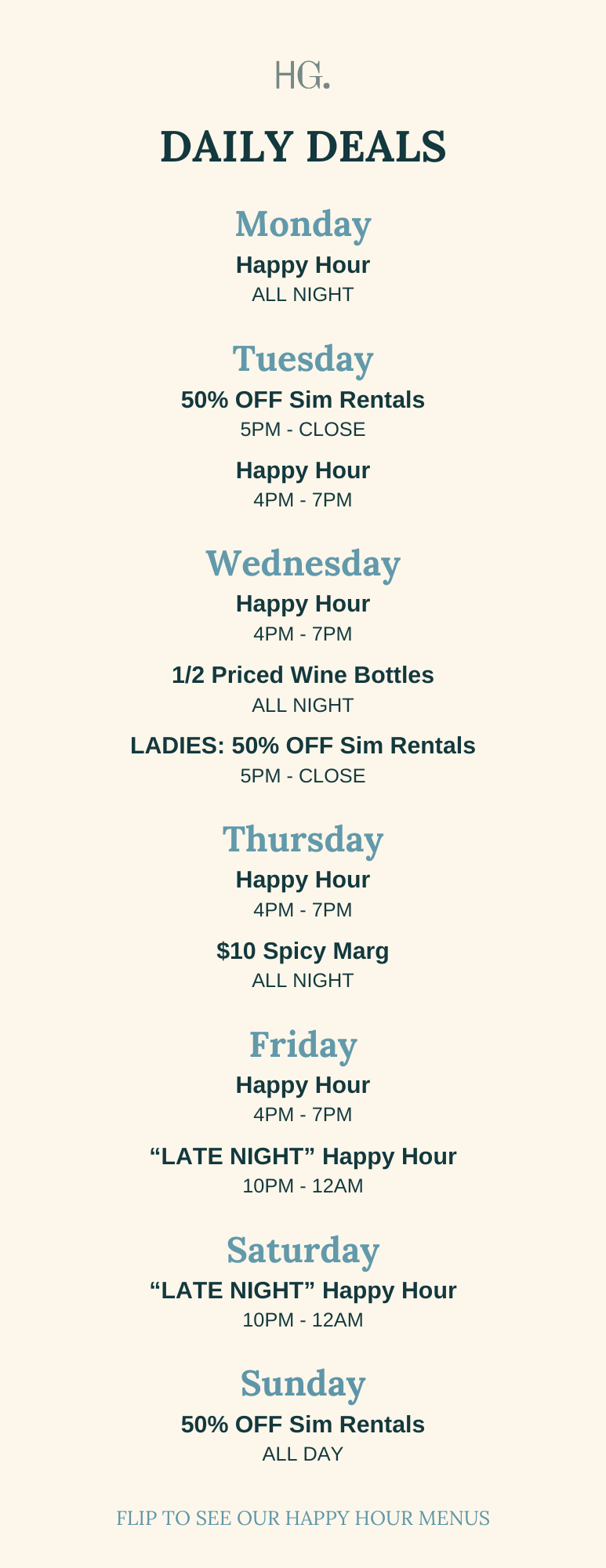 Hudson Golf — Happy Hour