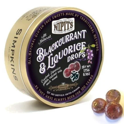 6217 Nipits Blackcurrant & Liquorice Drops — B&R Classics: Importing ...
