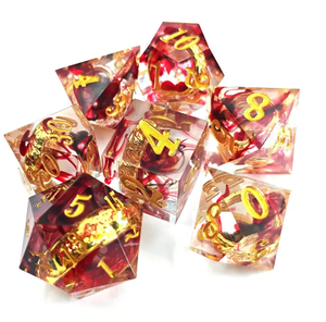 Heart-Filled Resin RPG Dice: Arcknight | Dungeon Crate — DUNGEON CRATE