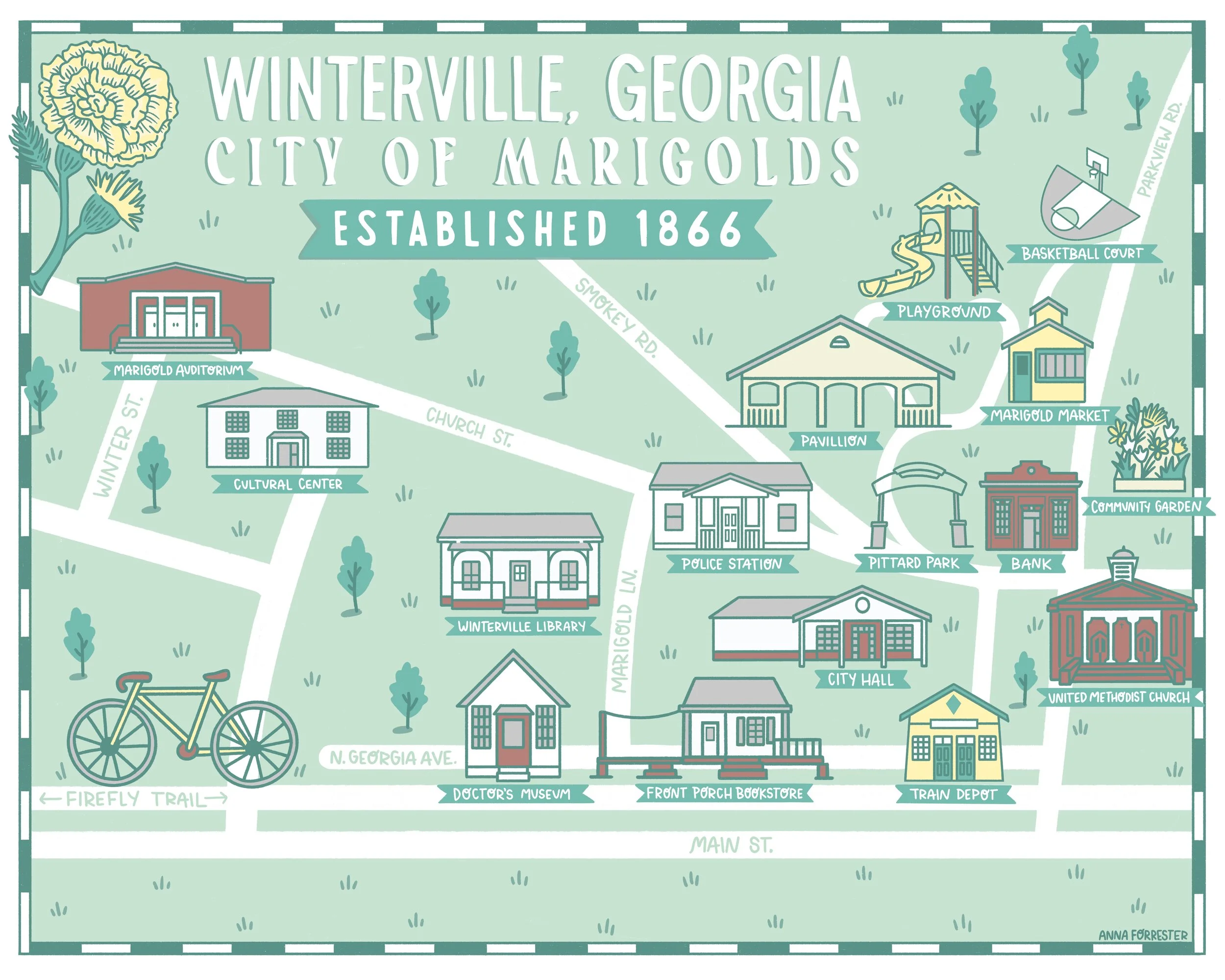 Illustrated Maps — Anna Forrester | Illustration