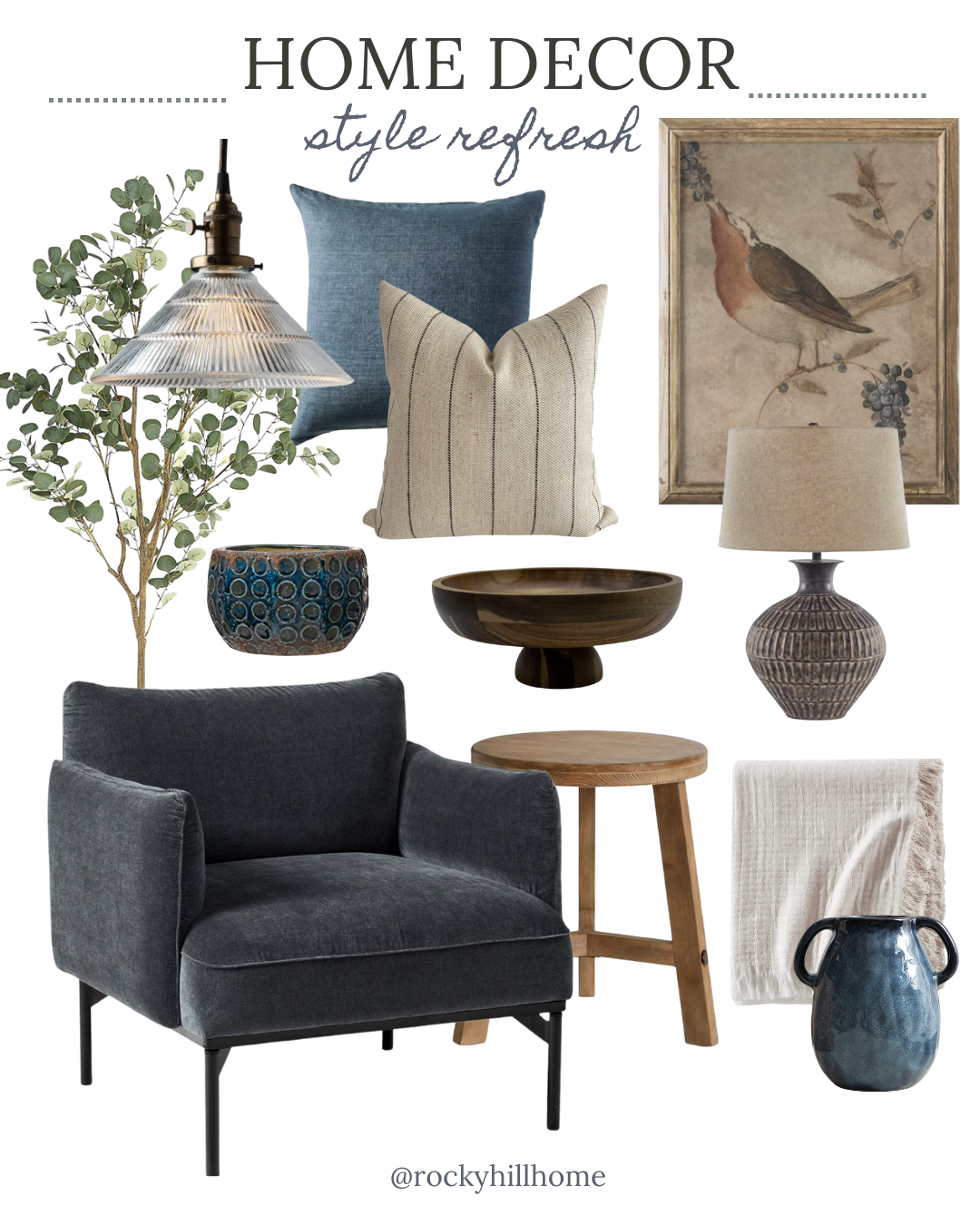 Cozy Blue Bedroom — ROCKY HILL HOME