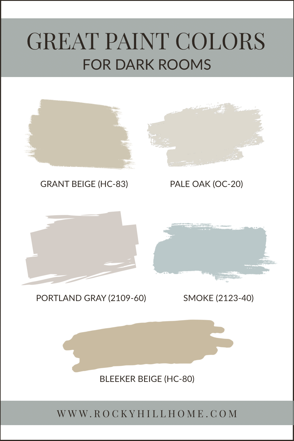 Best Benjamin Moore Paint Colors for Low Light Rooms | Rocky Hill Home ...