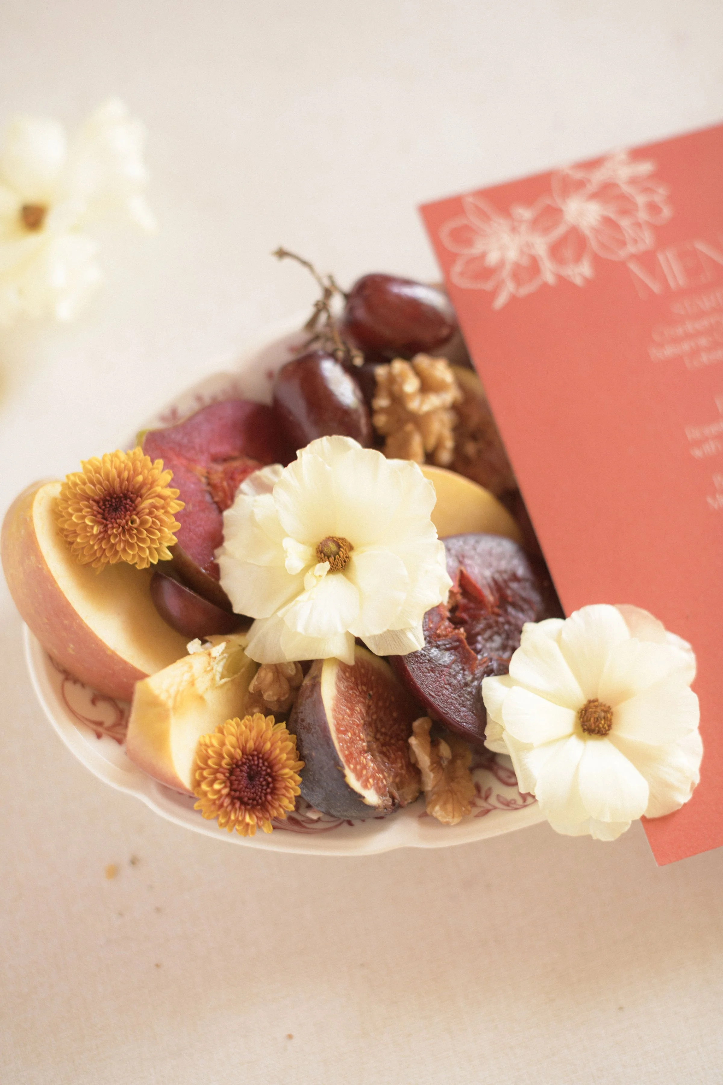 Garden Wedding Menu Card — The Patterned Desk