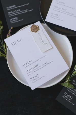 Garden Wedding Menu Card — The Patterned Desk