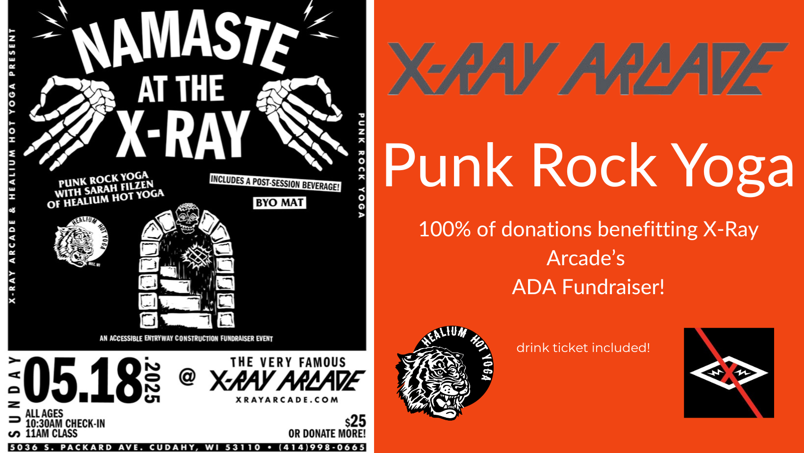 Namaste @ The X-Ray: Punk Rock Yoga — Healium Hot Yoga, Restore + HIIT