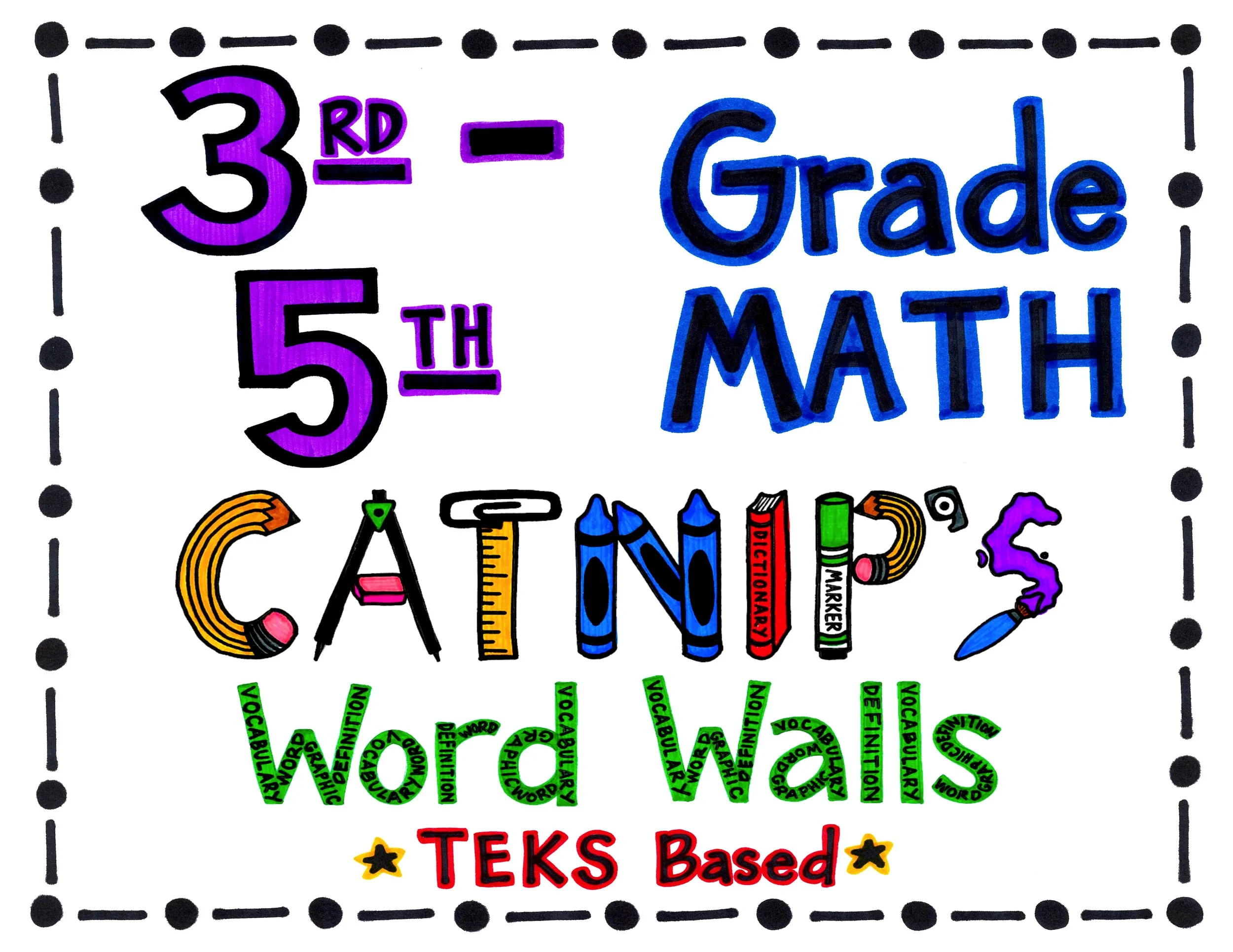 2nd Grade Math TEKS Word Wall — Catnip's Word Walls