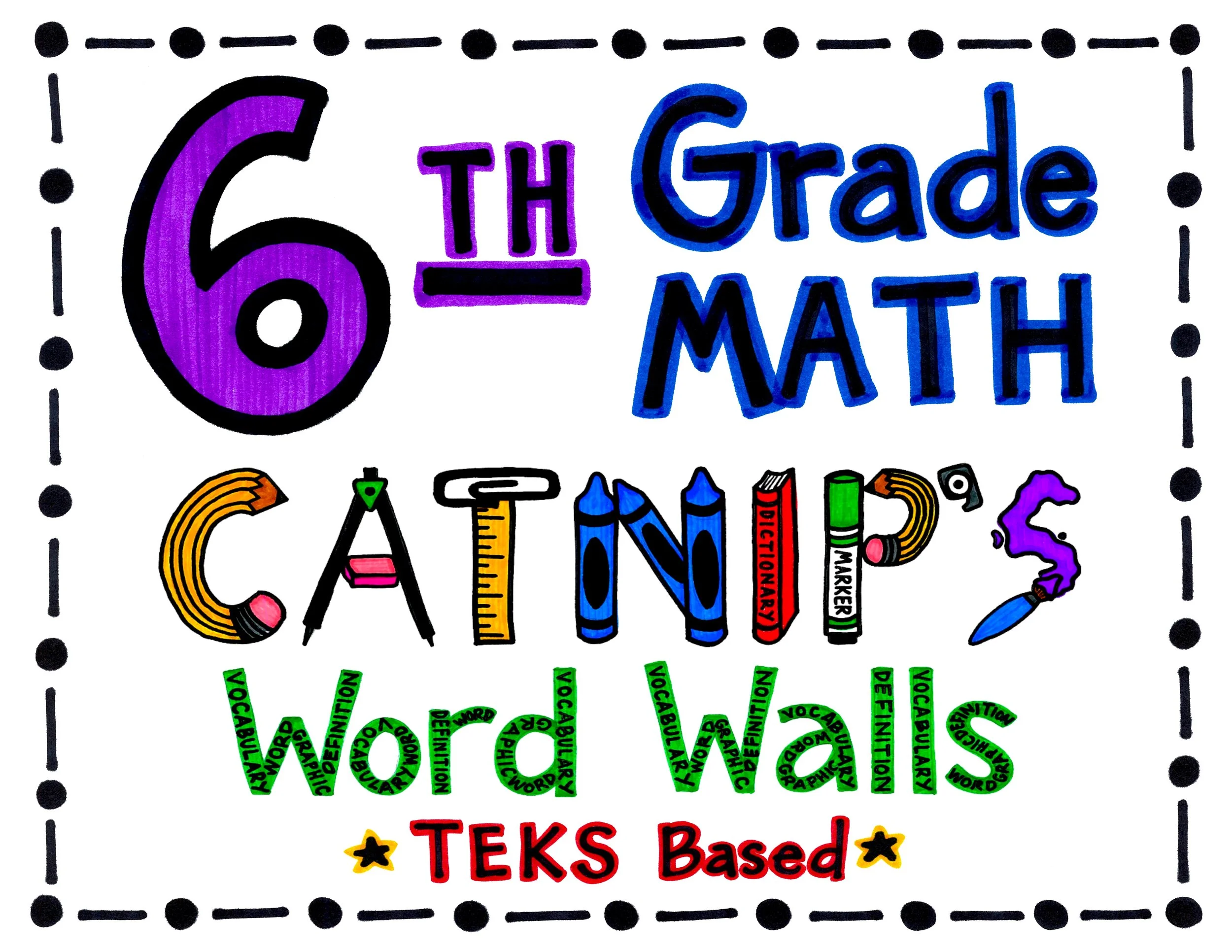 4th Grade Math TEKS Word Wall — Catnip's Word Walls