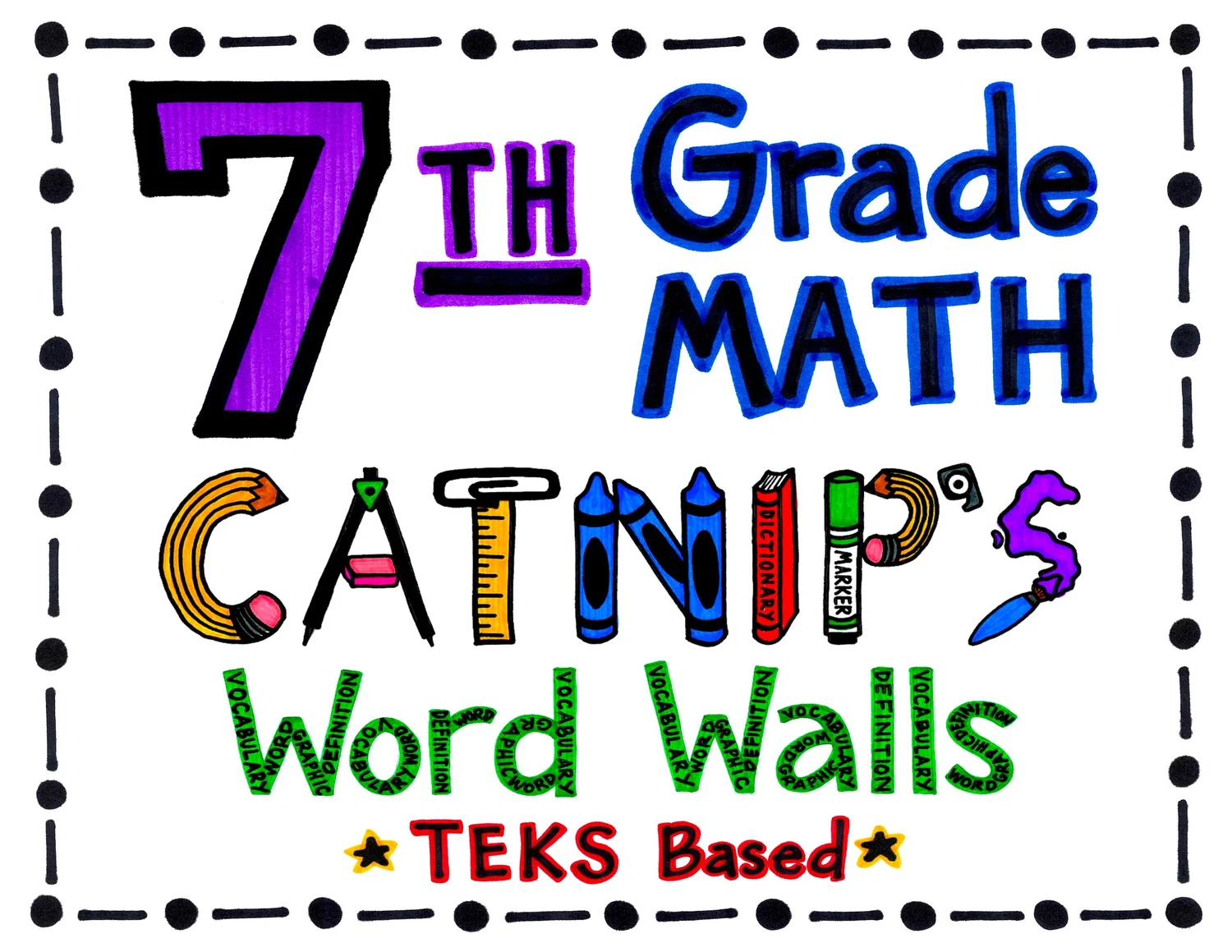 6th Grade Math TEKS Word Wall — Catnip's Word Walls