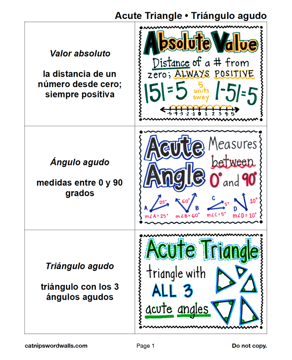 Algebra 1 TEKS Bilingual Dictionary — Catnip's Word Walls