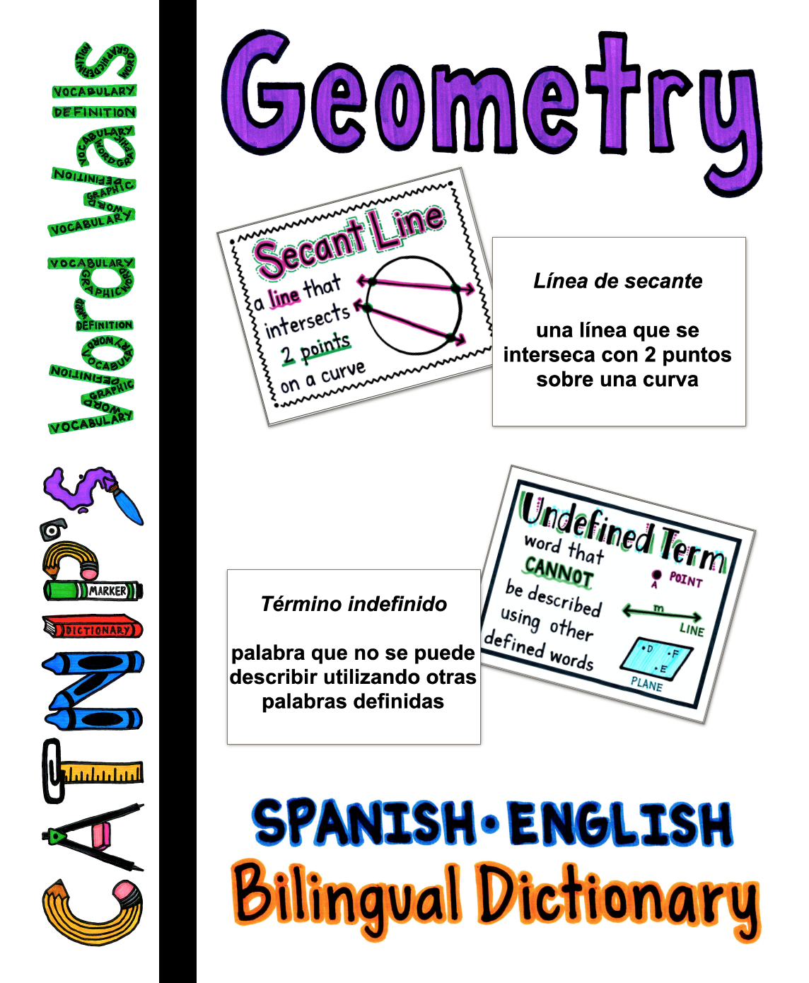 8th Grade Math TEKS Bilingual Dictionary — Catnip's Word Walls