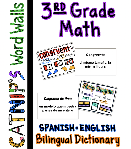 8th Grade Math TEKS Bilingual Dictionary — Catnip's Word Walls