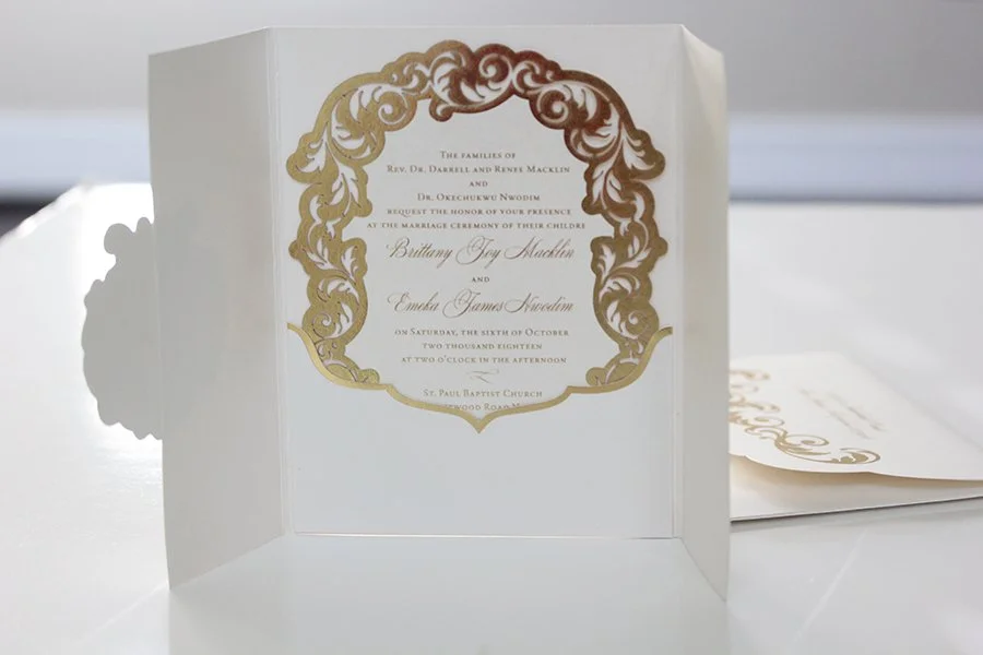 BRITTANY Velvet Pocket Folder — Isabella Invitations