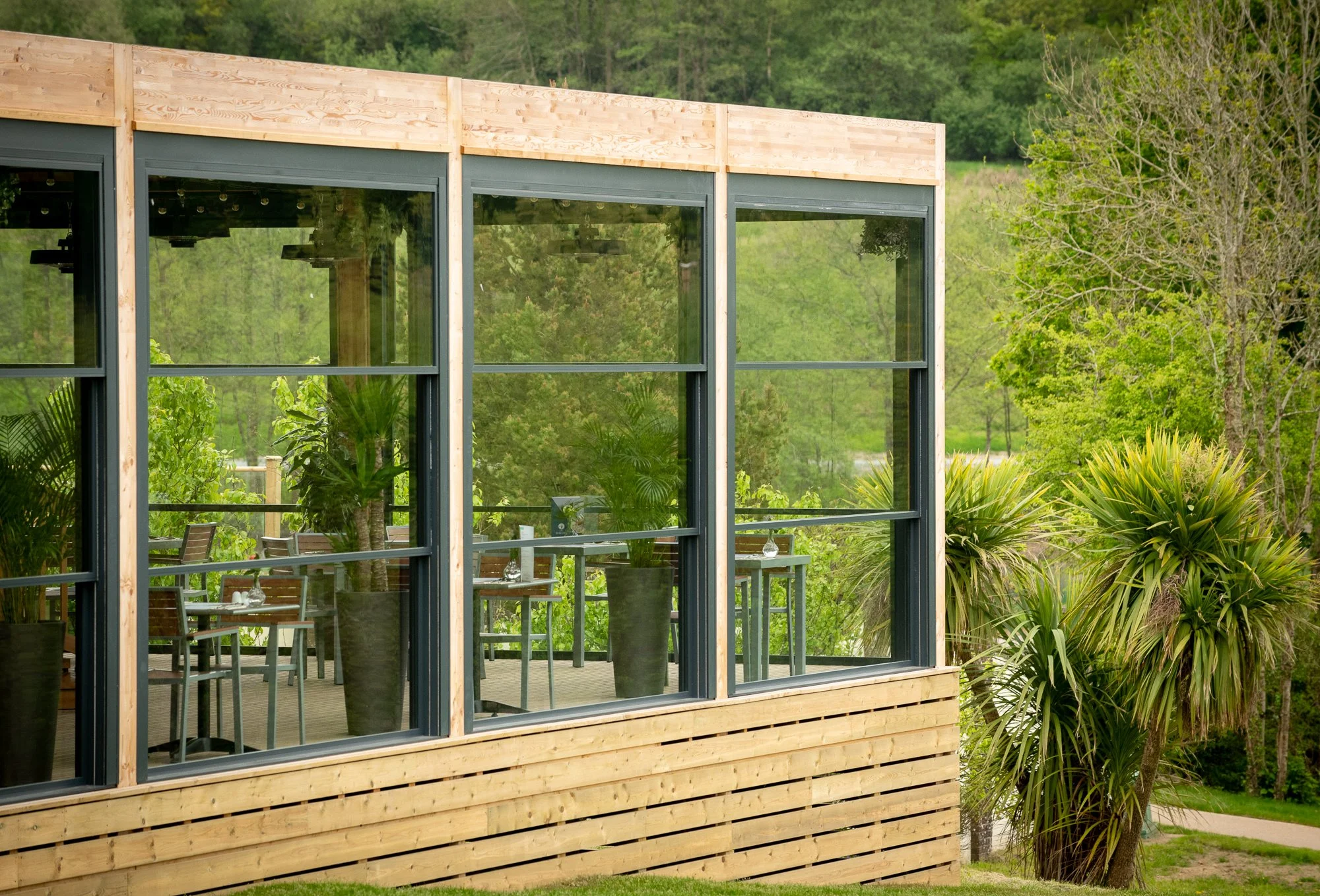 Wood Framed Retractable Roof - Clawford Lakes Devon