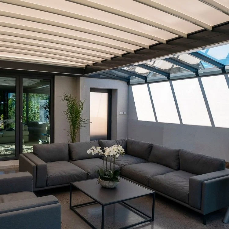 Ashelta The Flat Motorised Retractable Roof - OutHounds Awnings ...