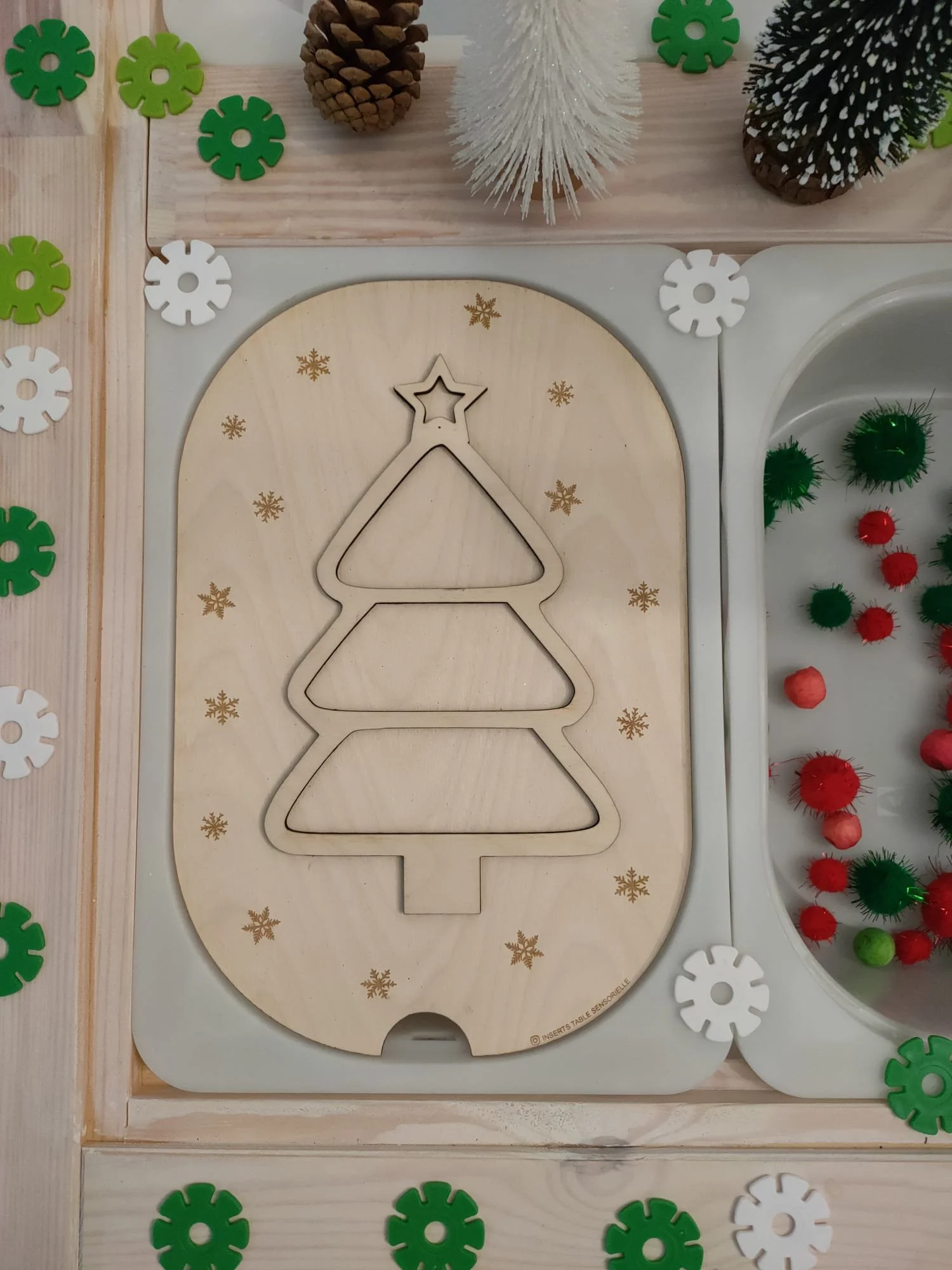 Petit insert trofast Sapin multi activité — INSERTS TABLE SENSORIELLE