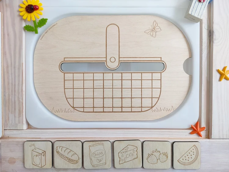 Grand couvercle Pommier pour compter jusqu'à 10 — INSERTS TABLE SENSORIELLE