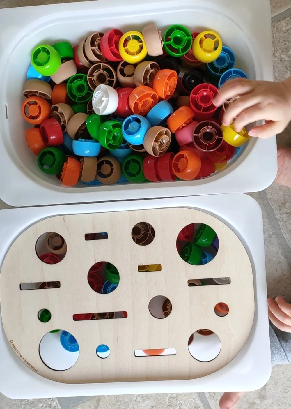 Petit couvercle insert trofast Le cartable — INSERTS TABLE SENSORIELLE