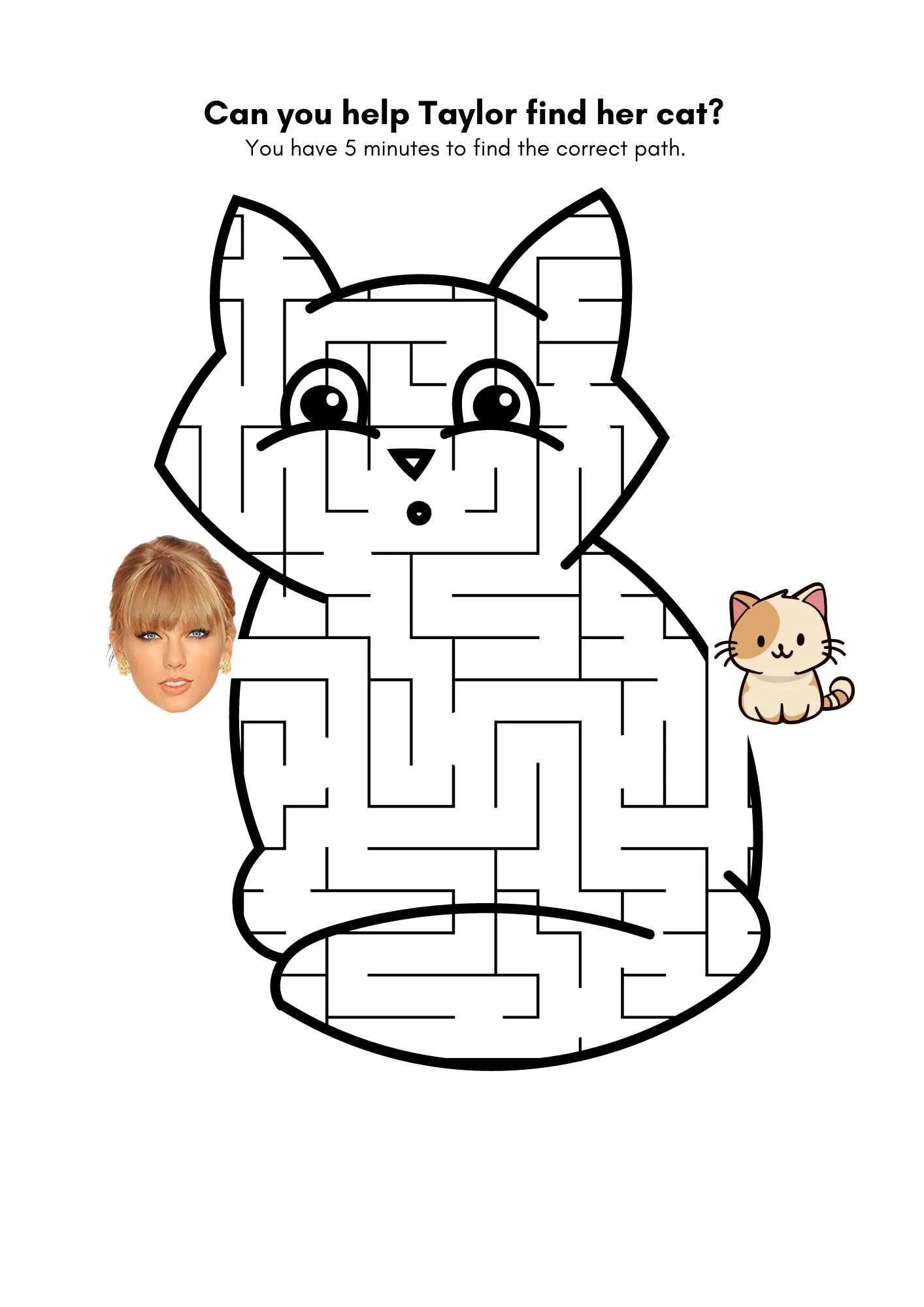 Taylor Swift Maze Challenge Games — Weeno Social | Party Planning Made Easy