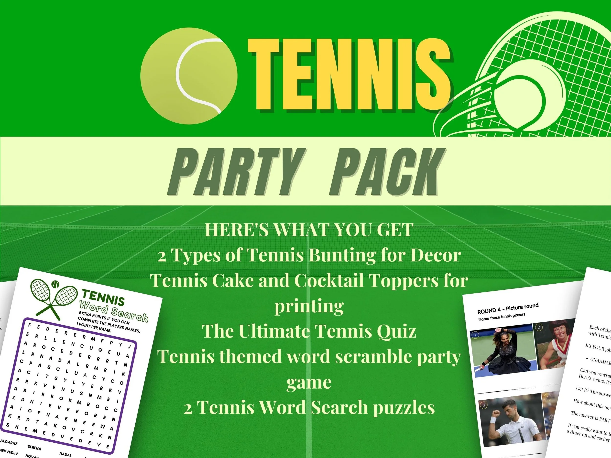 7 Tips for Hosting a Tennis Themed Party — Weeno Social | Party ...