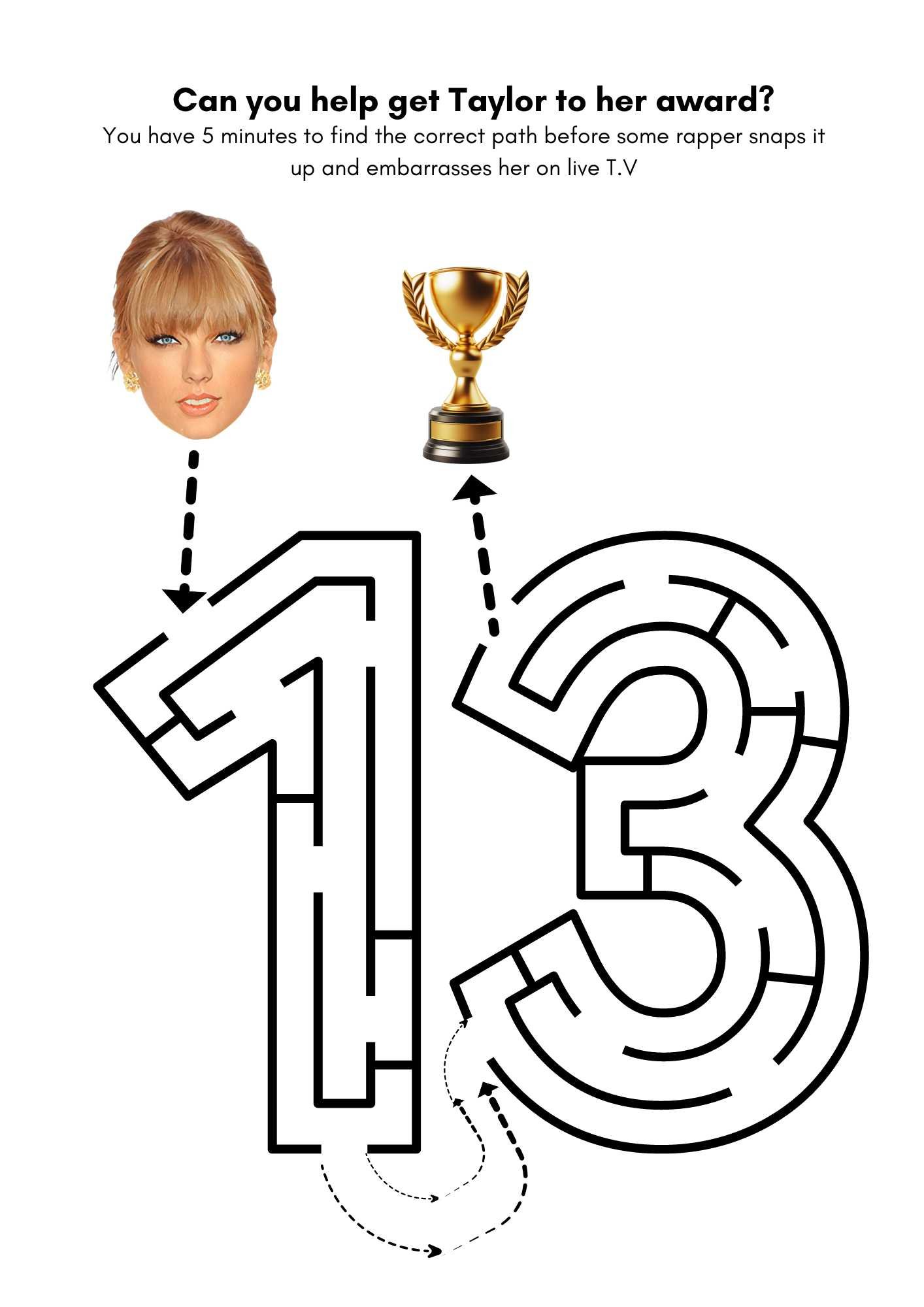 Taylor Swift Maze Challenge Games — Weeno Social | Party Planning Made Easy