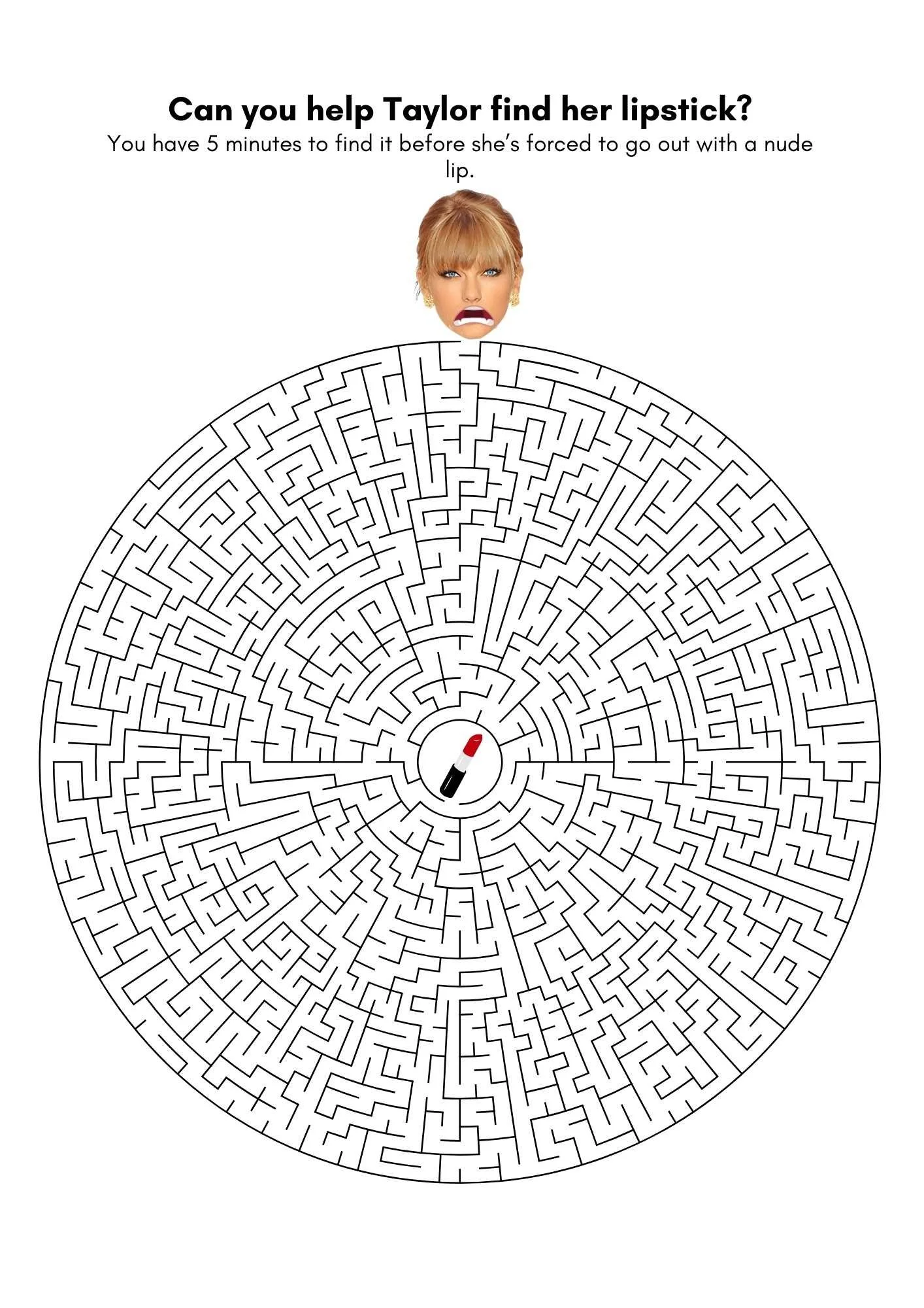 Taylor Swift Maze Challenge Games — Weeno Social | Party Planning Made Easy