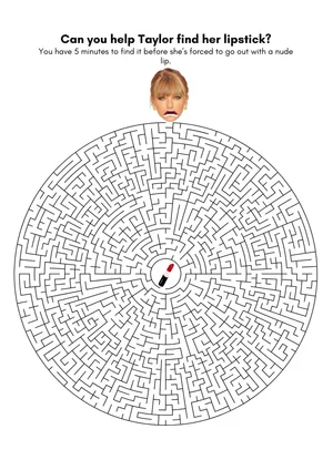 Taylor Swift Maze Challenge Games — Weeno Social | Party Planning Made Easy