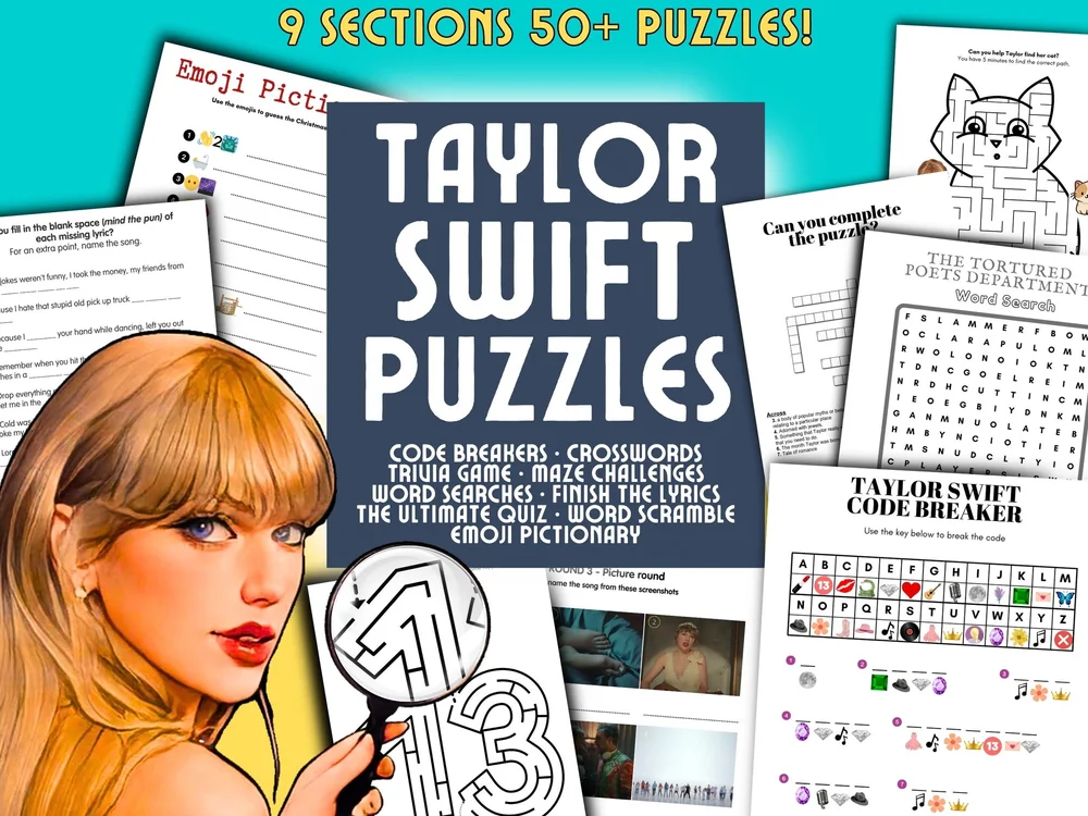 Taylor Swift Games, Quizzes and Puzzles — Weeno Social | Party Planning ...