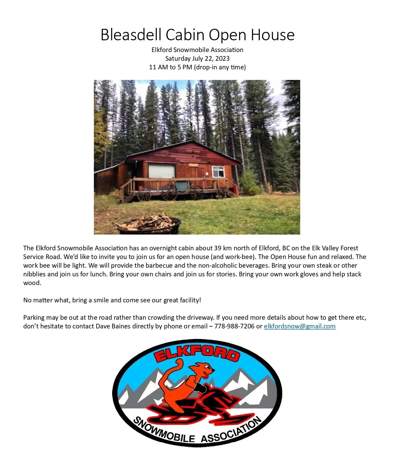 Elkford Open House and WorkB (Bleasdell) | British Columbia Snowmobile ...