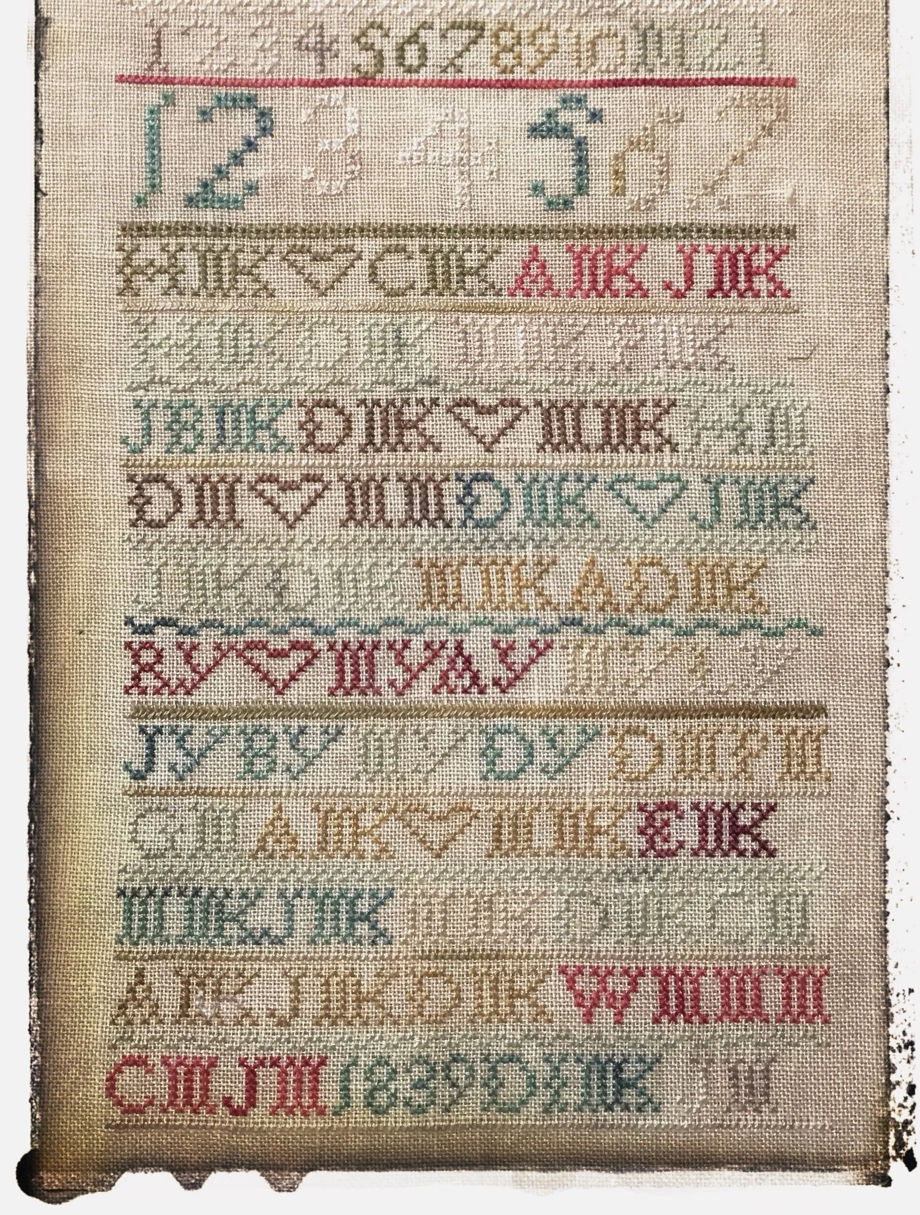 Antique Family Sampler PDF Chart — Lucy Beam
