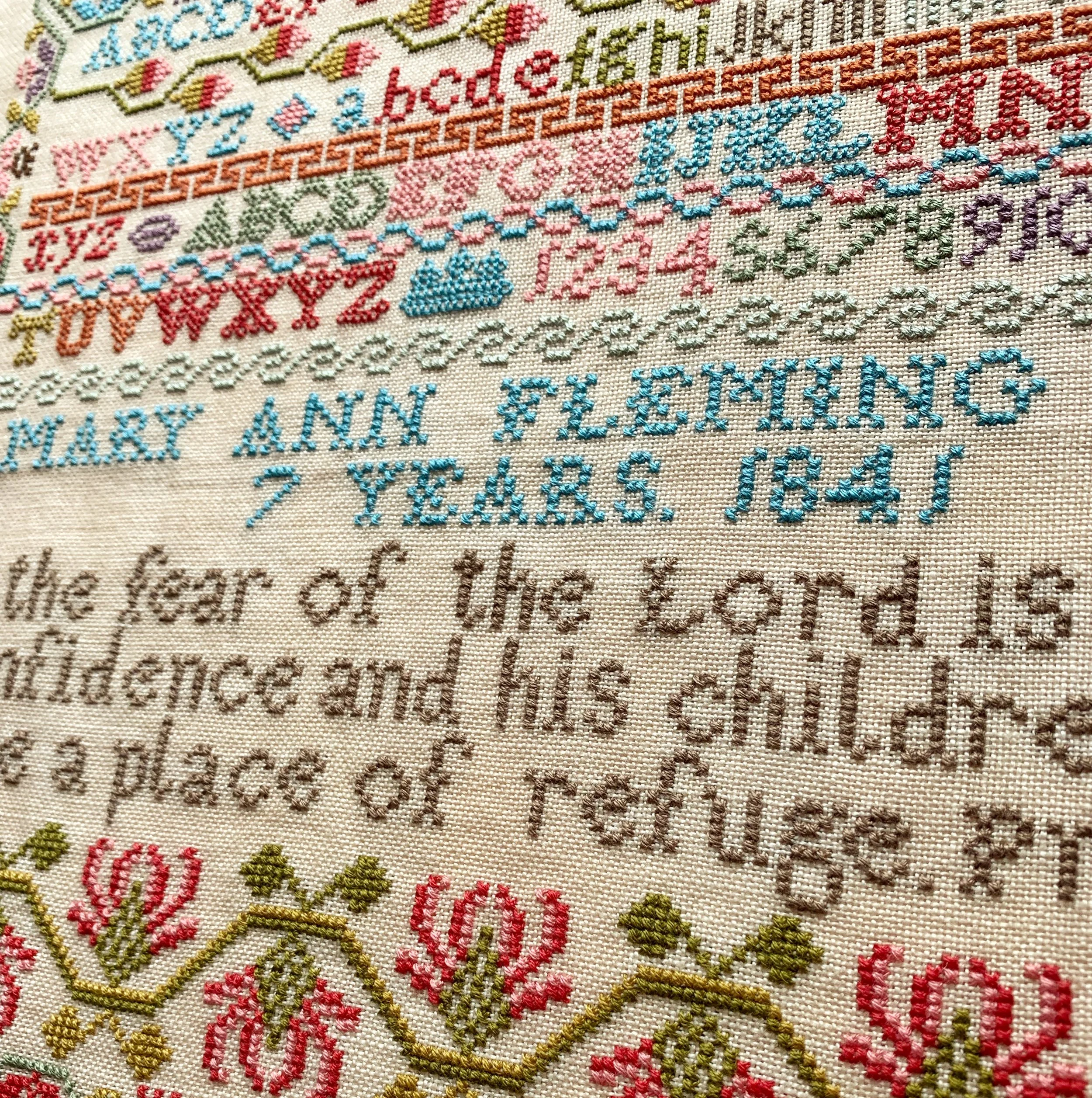 Antique Family Sampler PDF Chart — Lucy Beam