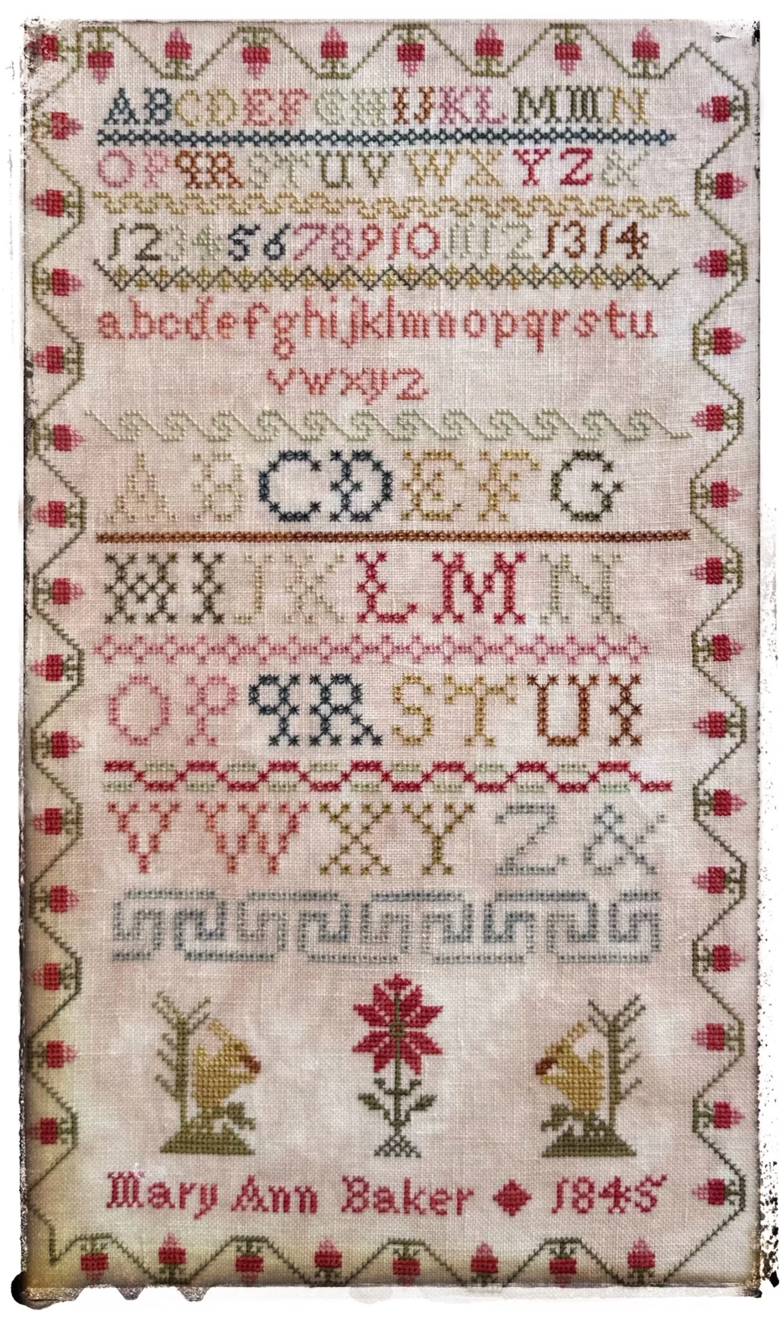 Antique Family Sampler PDF Chart — Lucy Beam