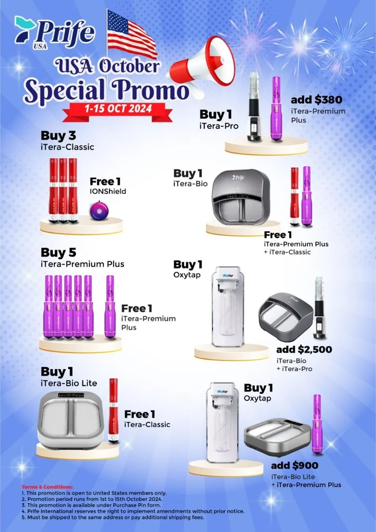 Free iTeraCare Classic & Premium Plus | October iTeraCare USA Sale ...
