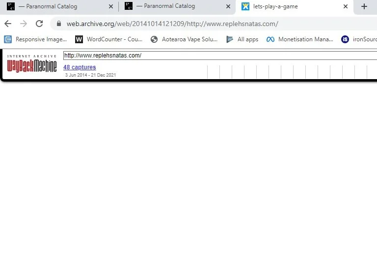 Repleh Snatas: The Haunted Website
