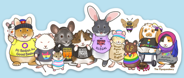 Trans Pride Flag Animal Stickers — The Pipsqueakery - A Rescue ...